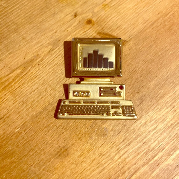 Jewelry | Vintage Desktop Computer Pin | Poshmark